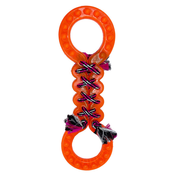 Tails Toss & Tug Rope Dog Rubber Toy For Medium And Large Breed Dogs ...